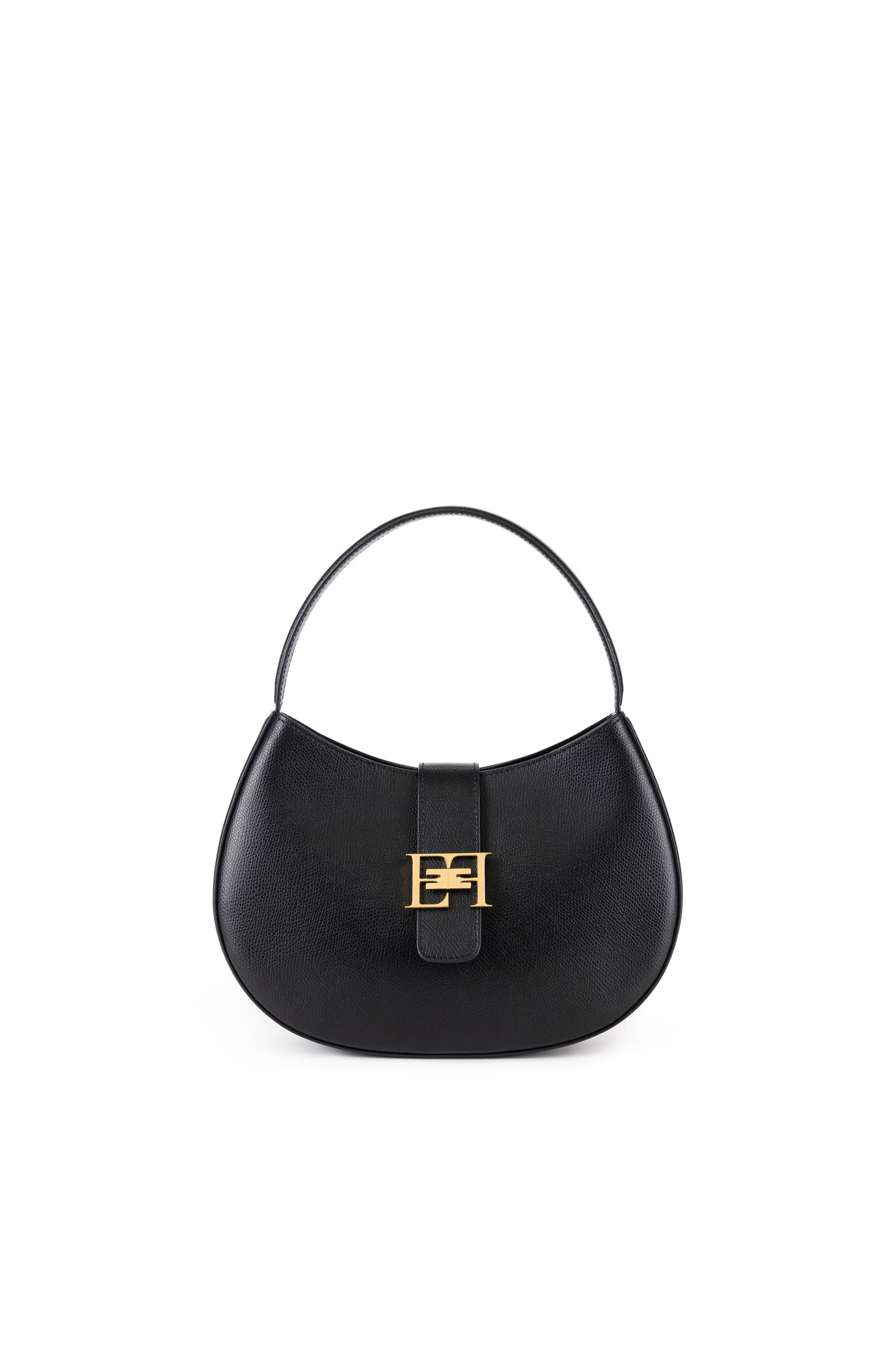 Große Hobo-Tasche mit Logo aus Metall | Elisabetta Franchi® Outlet
